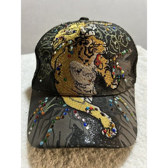 rps | Accessories | Vintage Rps Tiger Bedazzled Hat Mesh Snapback Mens ...